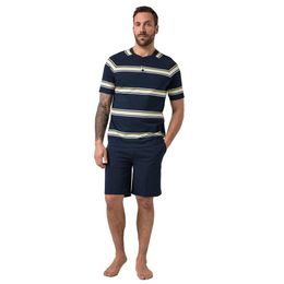 JP1880 Langer Schlafanzug in navy blau | Gr.: 8XL