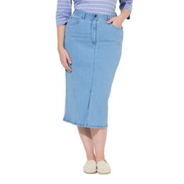 Ulla Popken Jeansrock in blue denim | Gr.: 54 - Normalgr&ouml;&szlig;e