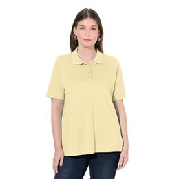 Ulla Popken Poloshirt in blassgelb | Gr.: 50-52