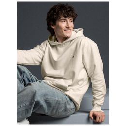 TRIGEMA Herren Sweatshirt "TRIGEMA Hoodie mit Affe Charly-Stickmotiv", beige, Basic, Gr. L, Sweatware, 70% Baumwolle, 30% Polyester, Sweatshirts