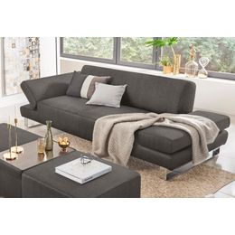 2-Sitzer W.Schillig, B:202cm H:76cm T:91cm, schwarz, Flachgewebe S22 (100% Polyester);Stoff S37 (100% Polyester): Luxus-Microfaser in
