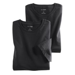 OLYMP Herren T-Shirt "Casual", schwarz, Gr. M, Obermaterial: 100% Baumwolle, Shirts