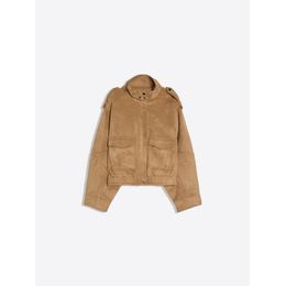 Bershka Jacke Damen Gr&ouml;&szlig;e L hellbraun Sommerjacke