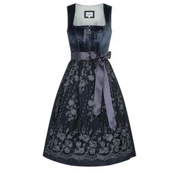 N&uuml;bler N&Uuml;BLER Damen Dirndl "Midi Dirndl Korinna", blau, Gr. 50, Obermaterial: 90% Polyester PES. 10% Viskose CV., Kleider