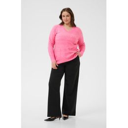 Kaffe curve Strickpullover KCniela Regular fit in Pink Power Melange | Gr.: M