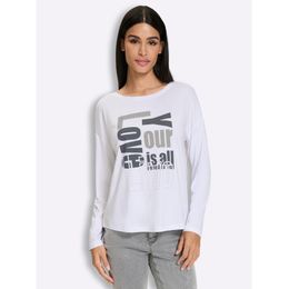 Heine Langarm-Shirt in wei&szlig; | Gr.: 50