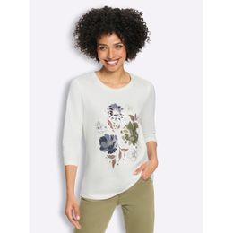 Heine Druck-Shirt in ecru-braun-bedruckt | Gr.: 42