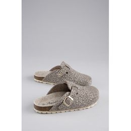 Aniston SHOES Clog in taupe-silberfarben | Gr.: 40