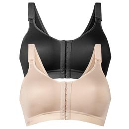 Anita Sport BH mit Vorderverschluss Frontline Open in desert schwarz | Gr.: 75C