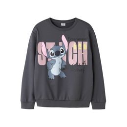 Two Soon Sweatshirt 'Stitch' M&auml;dchen Gr&ouml;&szlig;e 122/128 grau / mischfarben