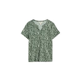 Seasalt Cornwall Bluse 'Waterflow' Damen Gr&ouml;&szlig;e 5XL dunkelgr&uuml;n / wei&szlig;