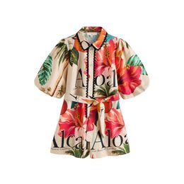 next Jumpsuit female size S Beige / Dark green / Dark orange / Red