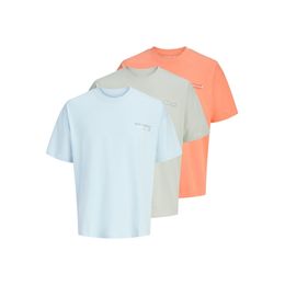 Jack & Jones Jack & Jones T-Shirt Herren Gr&ouml;&szlig;e 5XL pastellblau / pastellgr&uuml;n / koralle / wei&szlig;