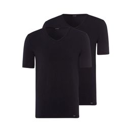 Hanro Unterhemd / Shirt Kurzarm Natural Function in Schwarz | Gr.: XL