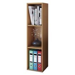 Standregal Vcm, B:34cm T:30cm, braun, Wohnzimmer, Regale, "Holz Stand Regal Aufbewahrung Deko B&uuml;cher Mendas 3"