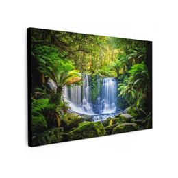 OnlyWow Leinwand Bilder Dschungel Wasserfall | Gr.: 60 x 40 cm