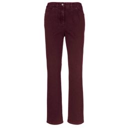 GOLDNER Damen Regular-fit-Jeans "Schlichte Jeanshose ANNA", rot, Gr. 52, Obermaterial: 78% Baumwolle CO. 20% Polyester PES. 2% Elasthan EL., Jeans,