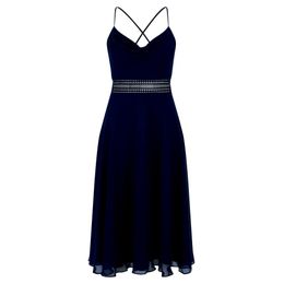 Vera Mont Cocktailkleid mit Wasserfallausschnitt in Night Sky | Gr.: 40