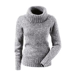 Aniston CASUAL Rollkragenpullover in grau-meliert | Gr.: 44