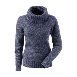Aniston CASUAL Rollkragenpullover in blau-meliert | Gr.: 40