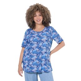 Ulla Popken Shirt in enzian | Gr.: 54-56