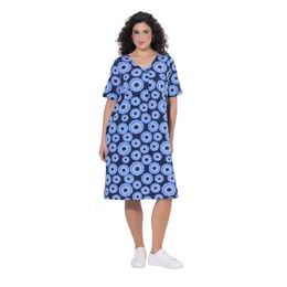 Ulla Popken Jerseykleid in pfauenblau | Gr.: 46-48