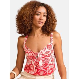 Love & Roses Top Damen Gr&ouml;&szlig;e 4XL rot / wei&szlig;