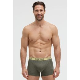 CAMP DAVID Herren Boxershorts "Set:", Gr. L, gr&uuml;n, Material: 95% Baumwolle, 5% Elasthan, bedruckt, Unterhosen, mit All Over Print