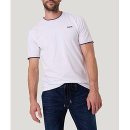 Herren T-Shirt, wei&szlig;, Basic, Gr. 5XL, Pioneer Authentic Jeans, kontrastfarbene Details, Jersey, Obermaterial: 100% Baumwolle, Shirts, mit