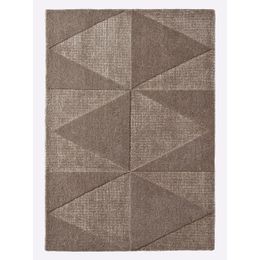 HEINE HOME Teppich, Braun, Gr. 70x140 cm - rechteckig, Teppiche, Material: Schurwolle