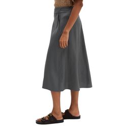 Marc O'Polo MARC O'POLO Damen Webrock "aus Viskose-Leinen-Stretch", grau, Gr. 44, unifarben, Obermaterial: 53% Leinen, 45% Viskose, 2% Elasthan, R&ouml;cke