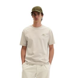 Marc O'Polo MARC O'POLO Herren T-Shirt "mit saisonalem R&uuml;ckenprint", beige, Basic, Gr. XXXL, unifarben, Obermaterial: 100% Baumwolle, Shirts