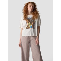 Lecomte Damen Print-Shirt "T-Shirt", wei&szlig;, Gr. 48, unifarben, 100% Baumwolle, Shirts