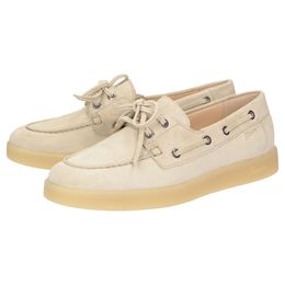 Sioux Damen Schn&uuml;rschuh "Melosana-700", Gr. 38, beige, Obermaterial: 100% Kalbsveloursleder CAVL. 100% Gummi rubber., Schuhe