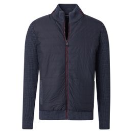 Casamoda Herren Strickjacke "Casamoda Strickjacke uni", blau, Gr. L, 100% Baumwolle, Strickjacken