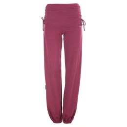 WINSHAPE Damen Sporthose "WH1", lila, Gr. M, 90% Baumwolle, 10% Elasthan, Hosen, mit seitlicher Raffung