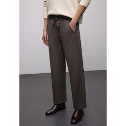 Street One Damen Stoffhoserustic braun (l&auml;nge 30), Gr. 44, unifarben, Web, Obermaterial: 73% Viskose, 24% Nylon, 3% Elasthan. Futter: 100% Polyester,