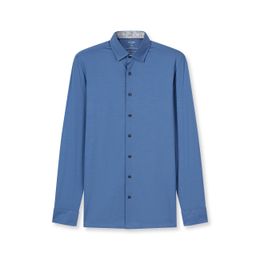 OLYMP Herren Businesshemd "OLYMP Luxor 24/Seven, Modern Fit, New Kent", blau, Gr. 37, 92% Baumwolle, 8% Elasthan, Hemden