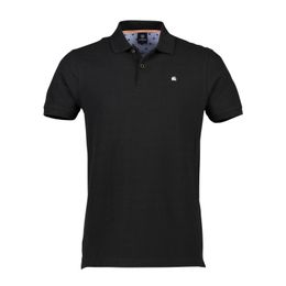 Lerros Herren Poloshirt, schwarz, Gr. L, unifarben, Piqu&eacute;, Obermaterial: 100% Baumwolle, Shirts, Sommershirt mit dezenter Stickerei auf der Brust