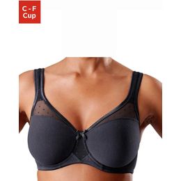 Damen Minimizer-BH, Schwarz, Gr. 100E, Nuance by Lascana, Minimizer & Optimizer BHs, Material: Baumwolle