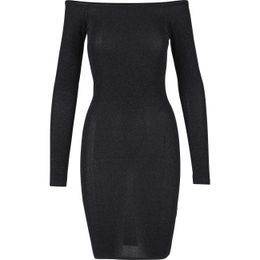 Urban Classics Damen Shirtkleid "Urban Classics Damen", schwarz, Gr. L, unifarben, 96% Polyester, 4% Elasthan, Kleider