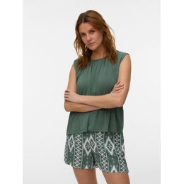 V&eacute;ro Moda VERO MODA Damen Shirttop "VMFILLI SL TOP JRS NOOS", gr&uuml;n, Gr. XL, unifarben, Jersey, Obermaterial: 70% Modal, 30% Polyester, Tops, Materialmix