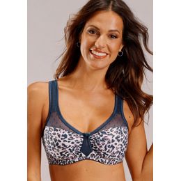 Damen Minimizer-BH, Blau, Gr. 75C, Nuance by Lascana, Minimizer & Optimizer BHs, Material: Baumwolle