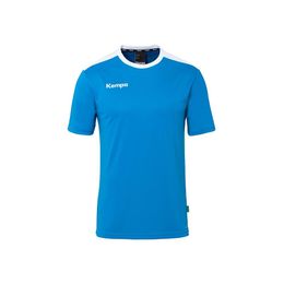 Trainings-T-Shirt Emotion 27 in Kempablau/wei&szlig; | Gr.: 164