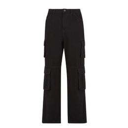 2Y STUDIOS Herren Bequeme Jeans "2Y Studios 2Y Aidan Cargo Baggy Jeans", schwarz, Gr. 28, unifarben, 100% Baumwolle, Jeans