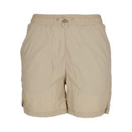 Urban Classics Damen Stoffhose "Urban Classics Damen Ladies Crinkle Nylon Shorts", beige, Gr. 5XL, unifarben, 100% Polyamid, Hosen