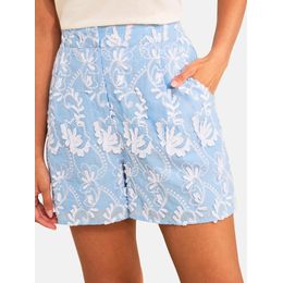 Love & Roses Shorts Damen Gr&ouml;&szlig;e 40 hellblau / wei&szlig;