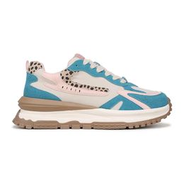 Blowfish Malibu Damen Retro-Sneaker zum Schn&uuml;ren, Rosa/Blau, Leo