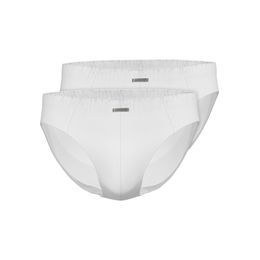 Ammann Herren Slip "2er Pack Slip Day Modern", Gr. 8, wei&szlig;, Obermaterial: 93% Baumwolle CO. 7% Elasthan EL., Unterhosen