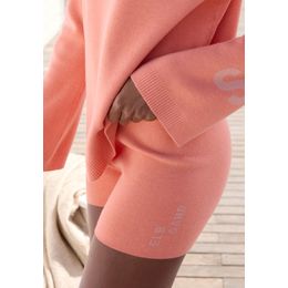 ELBSAND Damen Shorts, Gr. 48, rosa, Strick, Obermaterial: 50% Viskose, 28% Polyester, 22% Nylon, meliert, unifarben, Hosen, aus hochwertigem Strick,